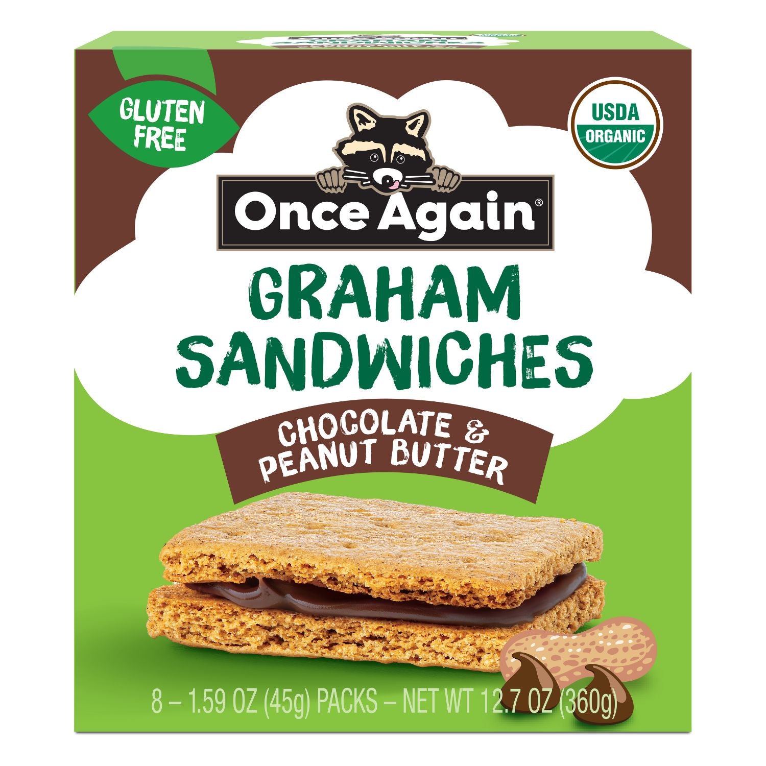 Chocolate Peanut Butter Graham Sandwiches - Gluten Free