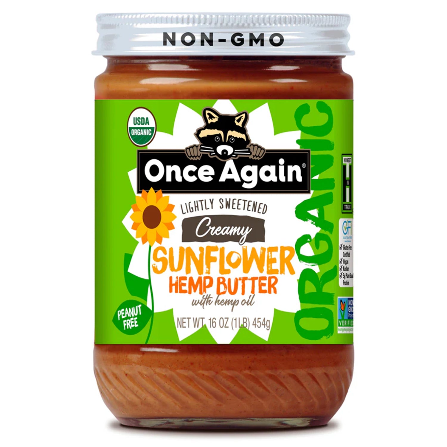 Organic Sunflower Hemp Butter with Hemp Oil - 16oz - Lightly Salted ...