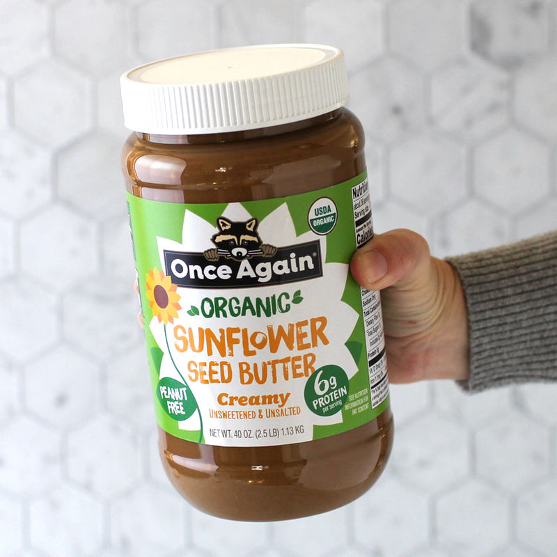 Organic Sunflower Butter - Salt Free, Unsweetened - 40oz Jar