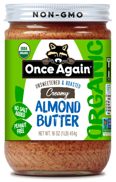 Creamy Organic Almond Butter - Roasted